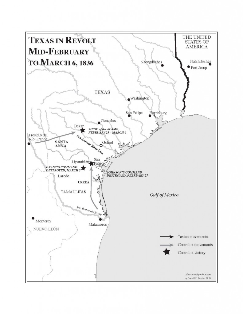Santa Anna’s invasion of Texas with his centralist army began a series ...